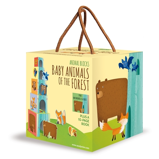 Story box toys and books. Baby Animals of the Forest