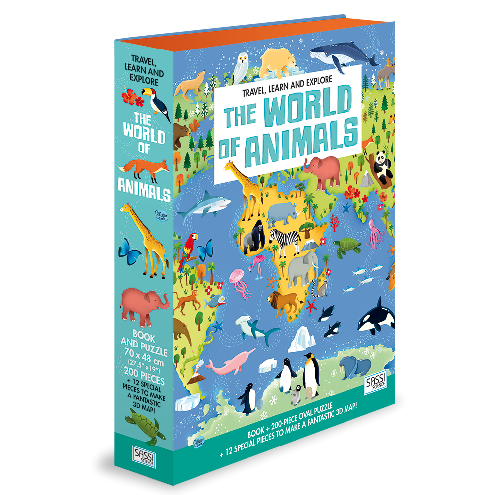 Story box toys and books. The World of Animals - Book and Shaped Puzzle ...