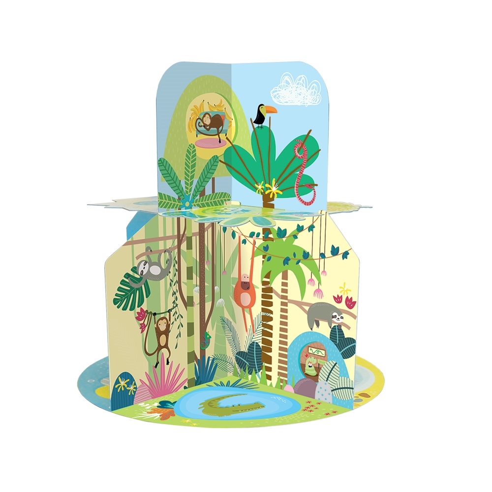 Story box toys and books. Animal Homes – Cardboard Playhouse plus Book