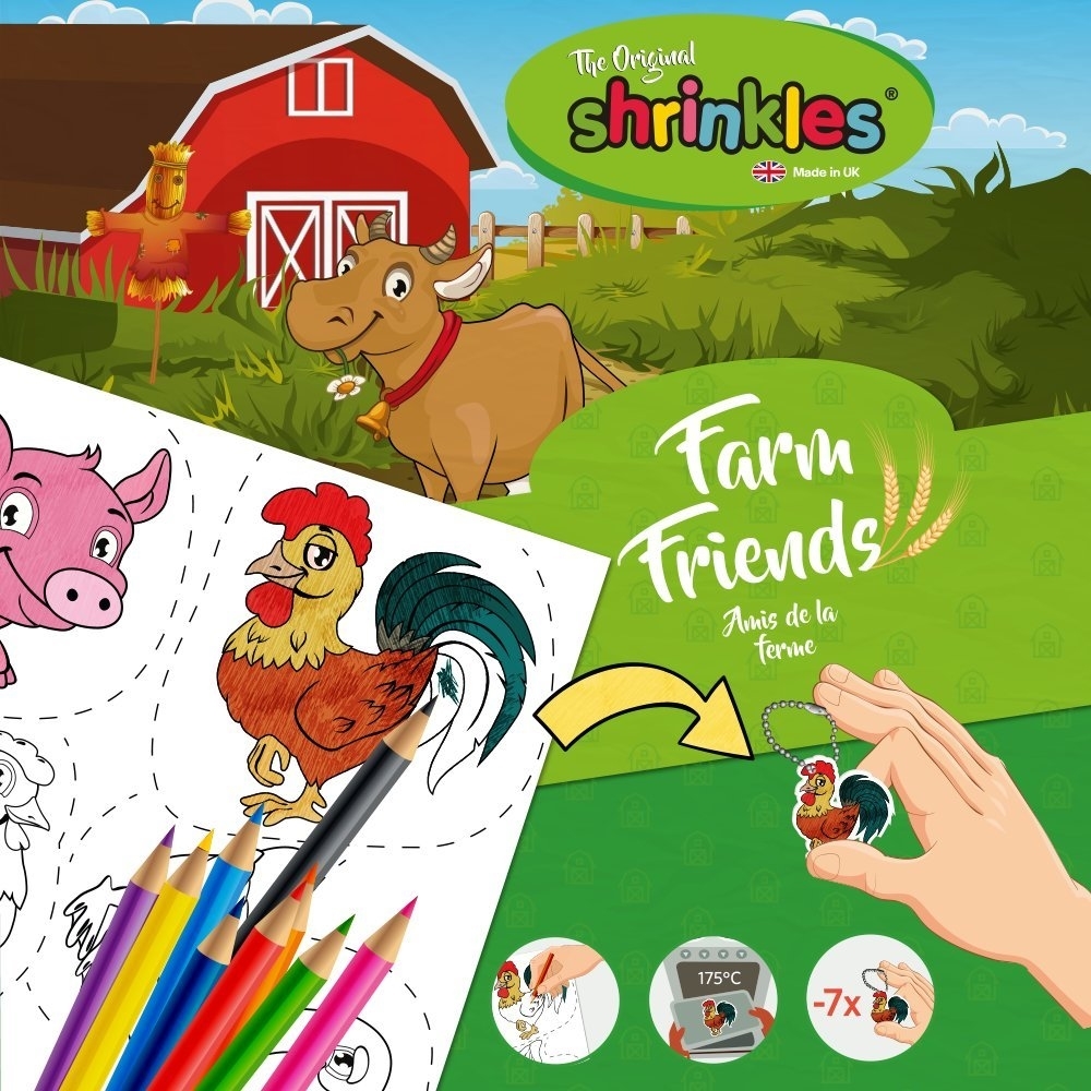 Story box toys and books. Farm Friends - Shrinkles