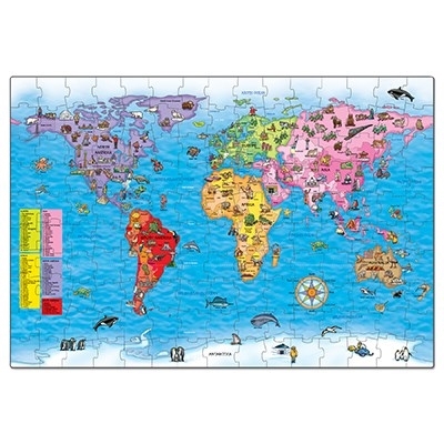 Story box toys and books. World Map Puzzle & Poster