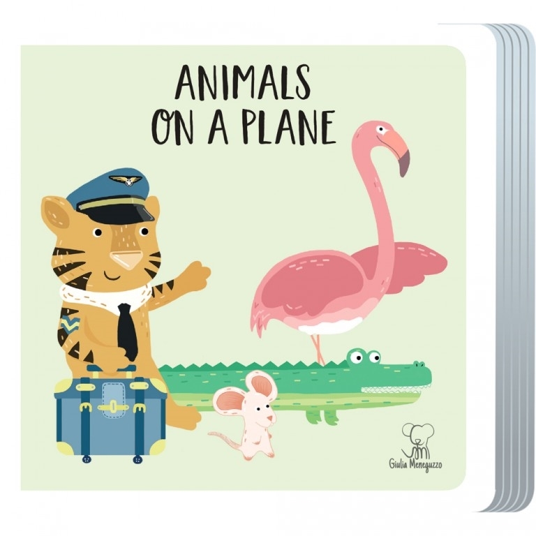 Story box toys and books. Animals on a Plane - Book + Giant Puzzle