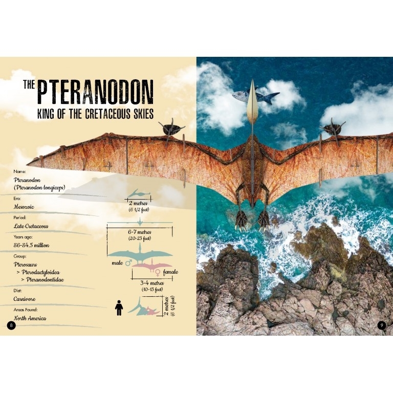 Story box toys and books. The Age of the Dinosaurs. 3D Pteranodon