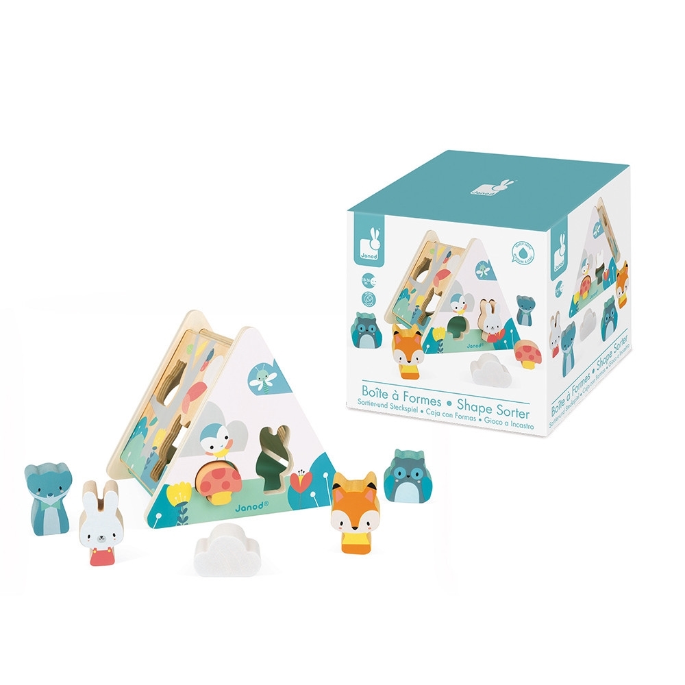 Story box toys and books. Сортирач на форми со животни - Janod