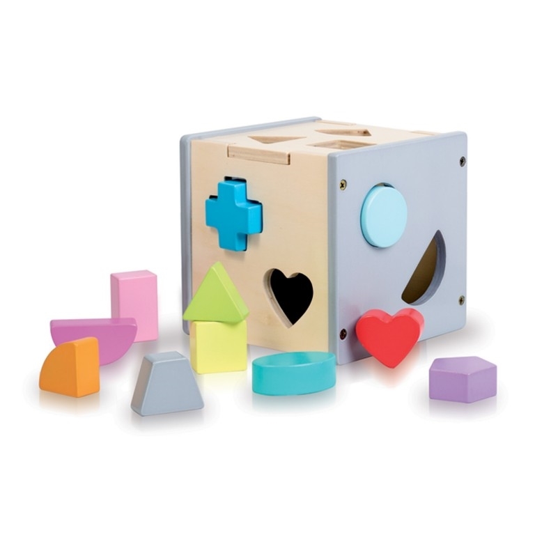 Story box toys and books. Shapes - Book + Wooden Toy
