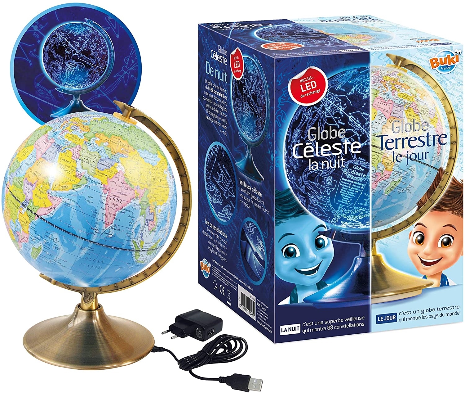 Story box toys and books. Глобус ДЕН/НОЌ - Buki France