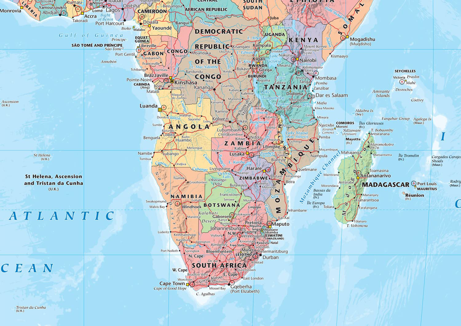 Story box toys and books. Collins World Wall Laminated Map