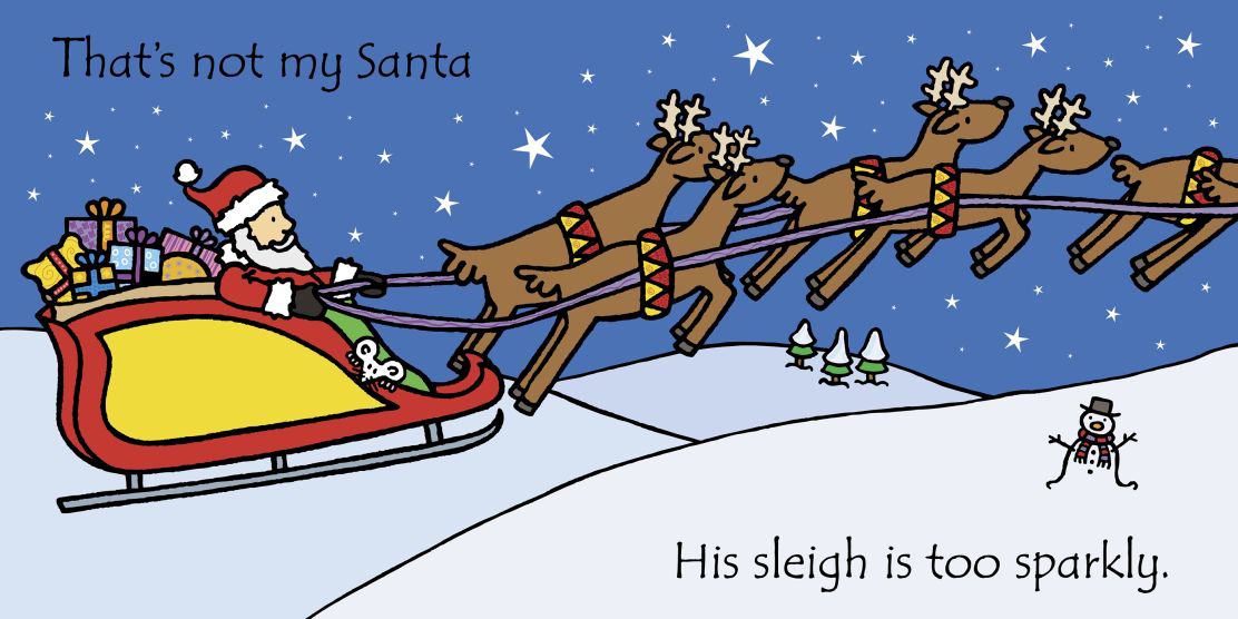 Story box toys and books. That's not my santa…