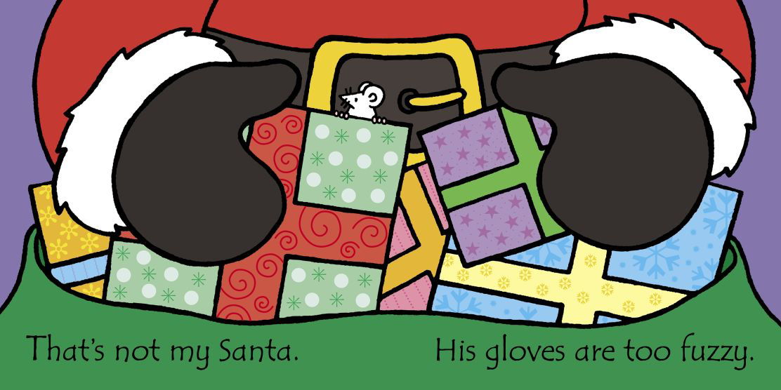 Story box toys and books. That's not my santa…